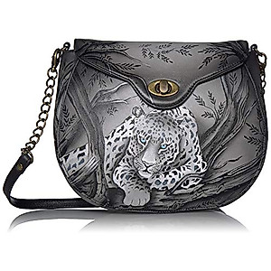 Anna by Anuschka womens Sling Flap Shoulder Bag, African Leopard, One Size US