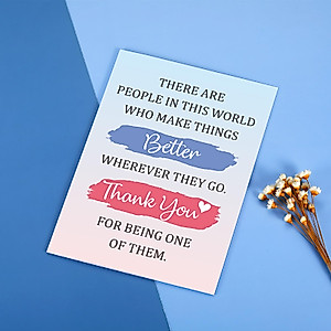 SYGUNAR Thank You Gifts Card for Coworker Women Men Boo Basket Stuffers Inspiration Gifts Employee Appreciation Gifts Retirement Gift for Him Her Farewell Going Away Goodbye Bulks Gift