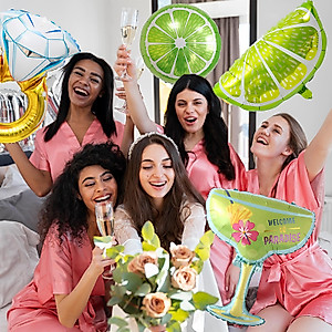 12Pcs Margs and Matrimony Bachelorette Balloons, Lime Diamond Ring Margarita Glass Balloons for Margarita Matrimony Bachelorette Party Wedding Mexican Fiesta Bridal Shower Decorations Supplies
