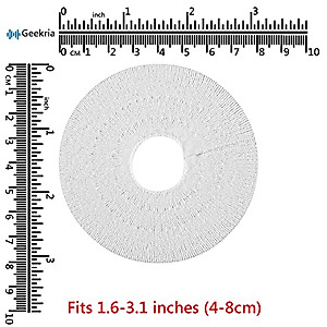 Geekria 2 Pairs Flex Fabric Headphones Ear Covers, Washable & Stretchable Sanitary Earcup Protectors for On-Ear Headset Ear Pads, Sweat Cover for Warm & Comfort (S/White)