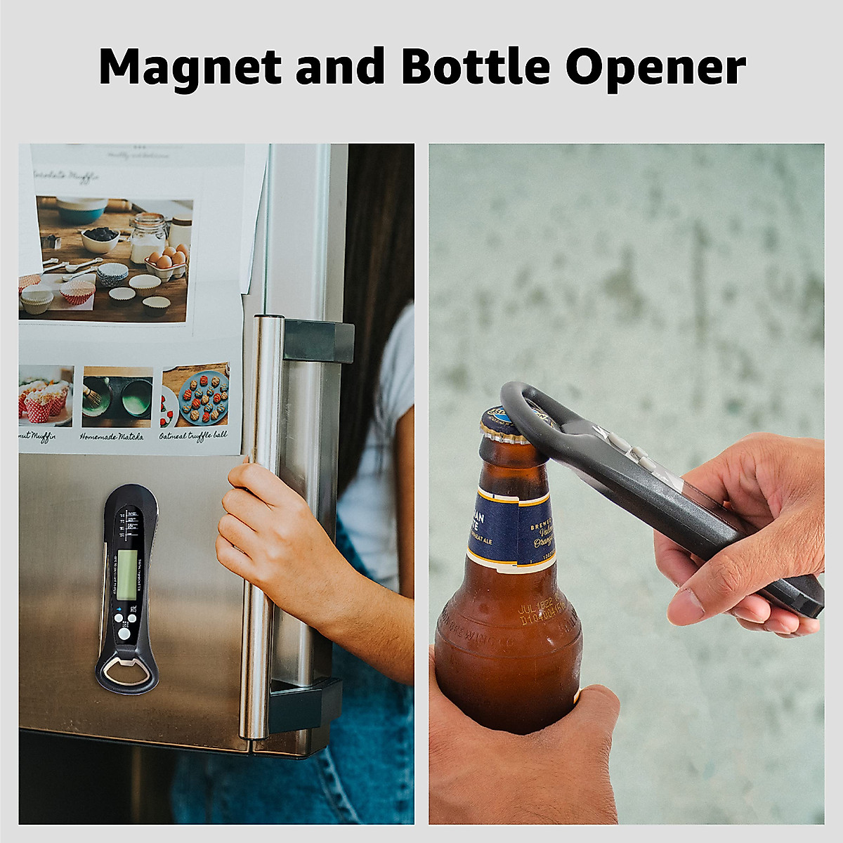 Genesis IMPEX Instant Read Meat Thermometer for Grill & Cooking, Digital Waterproof Kitchen Food Thermometer, Ultra Fast with Backlight Calibration, Foldable Probe Deep Fry, BBQ, and Roast Turkey