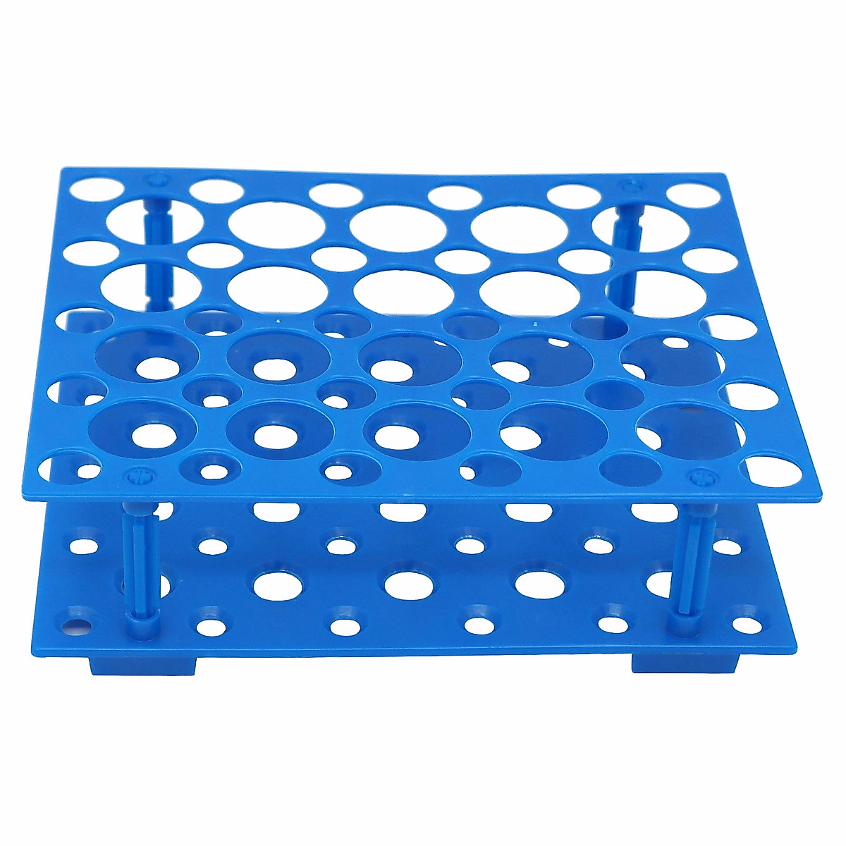 Centrifuge Tube Rack,2 Pieces Detachable Test Tube Rack Holder 50-Well Plastic Stand for 15ml 50ml Tube