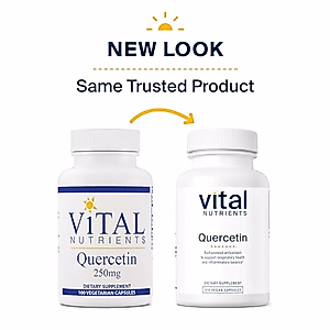 Vital Nutrients Quercetin | Vegan Quercetin Supplement with Bioflavonoids for Sinus, Respiratory, Heart, & Immune Function Support | Gluten, Dairy, Soy Free | 500mg | 100 Capsules