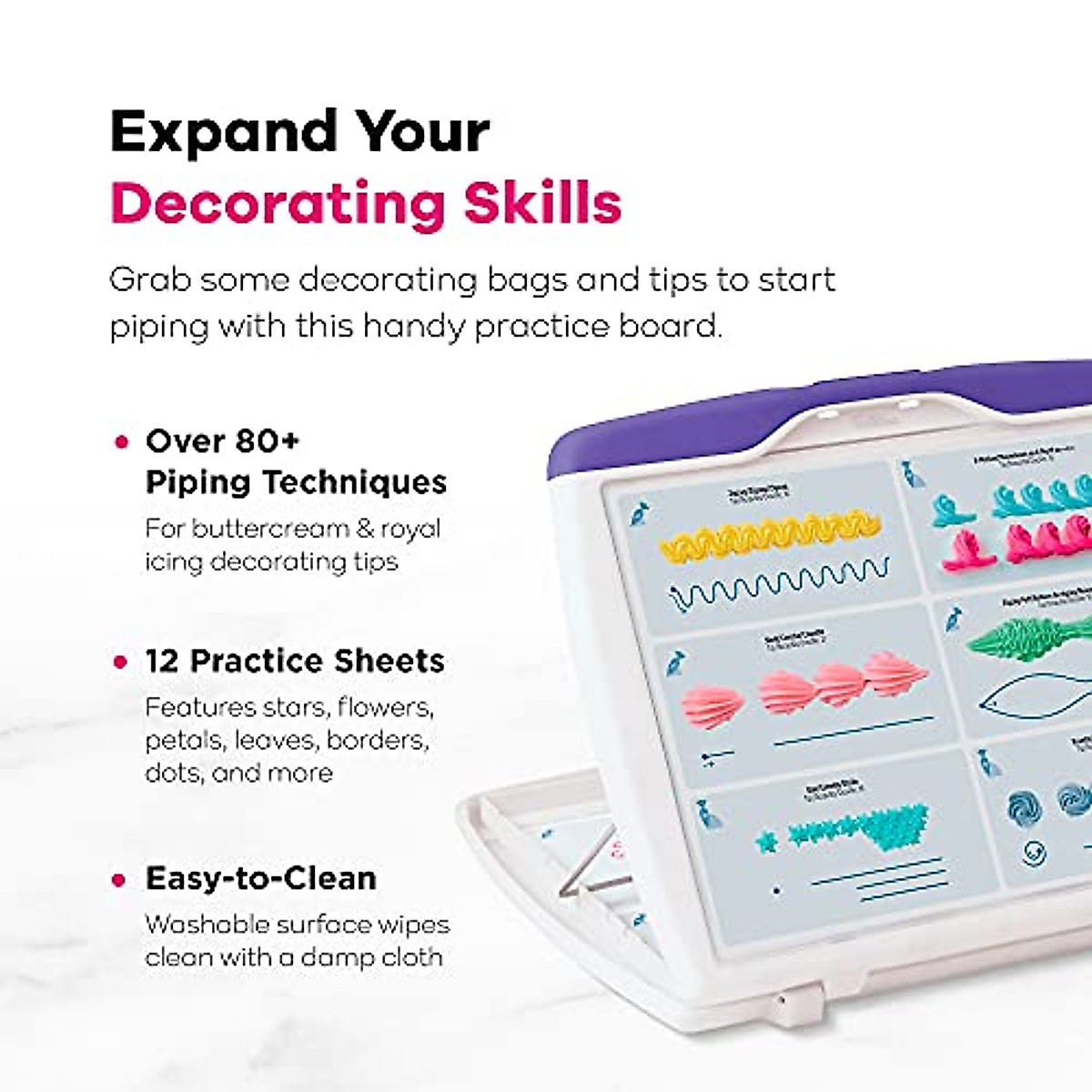 Wilton Deluxe Practice Board Set for Cake Decorating Training