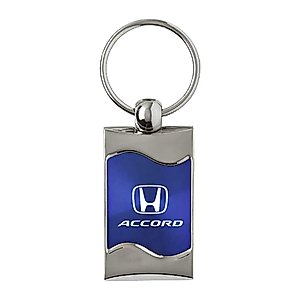 Au-TOMOTIVE GOLD Spun brushed Key Chain for Honda Accord (Blue)