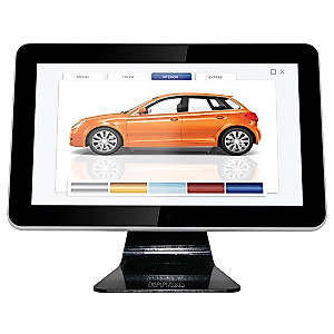 Displays2go Interactive Touch Tabletop Signage, Android 7.1 OS – Black (DGCTDSTCH15BK)