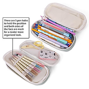 Toypocket Big Capacity Pencil Case Large Pencil Pouch Storage Bag Pencil Pouch for Children Pencil Pouch for Teenagers（Green）