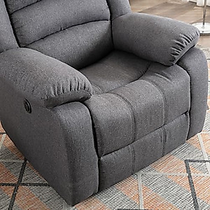 IULULU Electric Power Recliner Chair for Living Room Single Home Theater Seating Sofa Easy Lounge with Soft Padded Headrest and Armrest, Grey