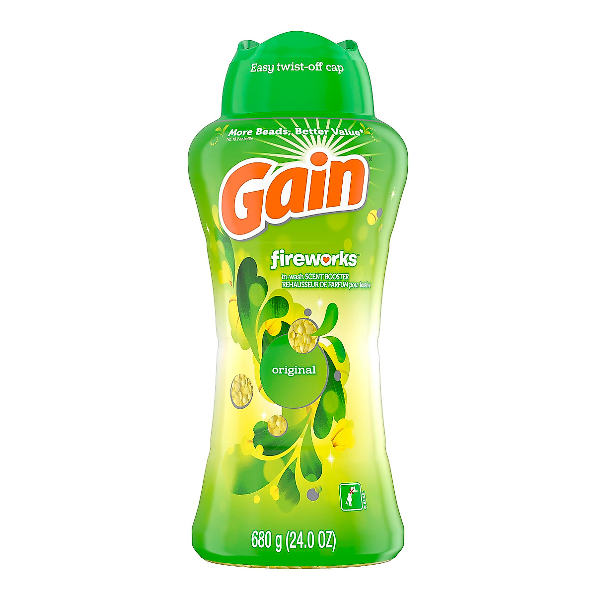 Gain Fireworks Laundry Scent Booster Beads for Washer, Original, 26.5 oz, Use with Fabric Softener