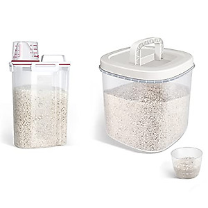 TBMax Rice Container 5 Lbs + Airtight Food Storage Container 10Lbs