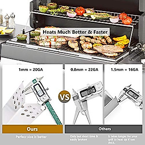 Criditpid Replacement Parts for Nexgrill 720-0882A 720-0896 720-0830H 720-0783E, Grill Master 720-0697 720-0737, Set of 5 Stainless Steel Flame Tamer Parts for Nexgrill 720-0882A 5 Burner Grill