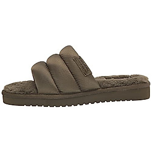 Koolaburra by UGG Men's ROMMIE Nylon Slipper, Dark Olive, 11