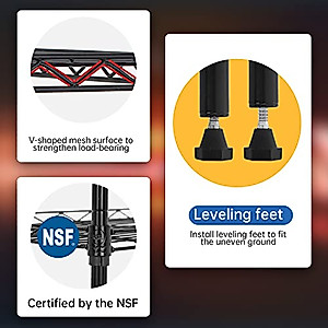 BestOffice Adjustable Wire Shelving Storage Shelves Heavy Duty Shelving Unit for Small Places Kitchen Garage (Black, 13" D x 23" W x 59" H)