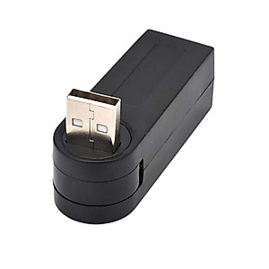 3 Ports USB 2.0 Rotatable HUB, USB to 3USB Converter 90° 180° 270° Degree for PC Laptop Notebook Tablet (Black)