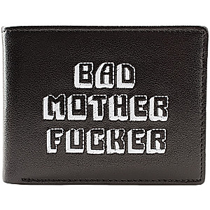 Miramax, Officially Licensed Black/White Embroidered Bad Mother Leather Wallet