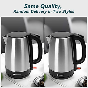 Aigostar Electric Kettle, 1.7L Stainless Steel Electric Tea Kettle, 1500W Fast Boil Water Kettle with LED Light, Auto Shut Off & Boil Dry Protection, BPA-Free Water Boiler for Tea and Coffee, Sliver