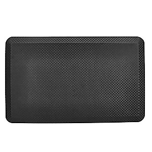 AmazonCommercial 3/4" Rectangular Anti Fatigue Ergo Comfort Standing, 32x20, 1 Mat, Black, Solid