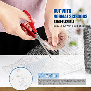 Valchoose Upgraded 5” X 50 Ft Wire Mesh Hole Fill Fabric, Stainless Steel Gap Blocker Easy to Work with, Flexible Stretchy Hardware Cloth Fabric DIY Kit, Perfect Filler