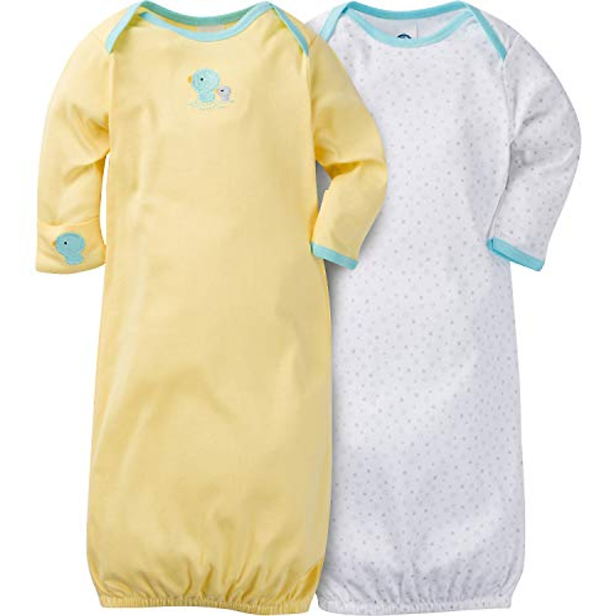 Gerber Baby 2-Pack Gown, New Duck, 0-6 Months