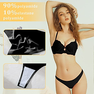 CINVIK Womens Thongs No Show Seamless Thong Underwear, Ice Silk Breathable & Cooling Assorted Hipster Tanga Packs, Size L