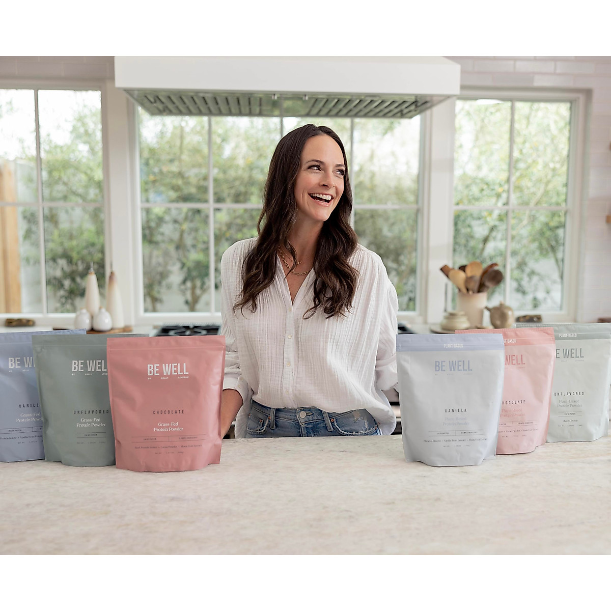 Be Well by Kelly Vanilla Plant-Based Protein Powder, Vegan 20G of Protein & 8G of Fiber (3 Ingredients, 20 Servings) 9 Amino Acids + 3 BCAAs No Soy, No Dairy, Stevia-Free, No Sugar Added 1.68lb 760g