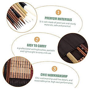 COHEALI 10pcs Brush Set Gift Set Water Color Pens Set Calligraphy Pen Set Japanese Brush Sumi Painting Drawing Brushes Bamboo Paint Brush Beginner Drawing Brush Birthday Gift Office Supply