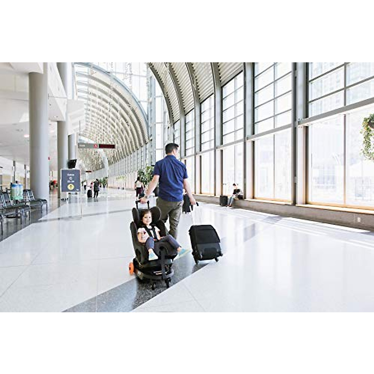 Clek Fllo Convertible Car Seat, Flamingo (Crypton C-Zero Performance Fabric)