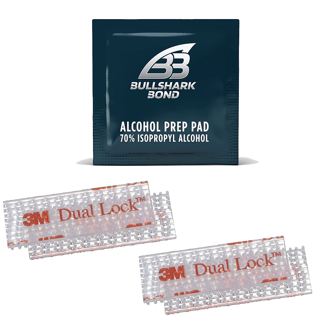 EZ Pass/I-Pass/Toll Tag Tape Mounting Kit - Peel and Stick Adhesive Strips Dual Lock Tape - 4 Strips (2 Sets) with Alcohol Prep Pad, Packaging may vary