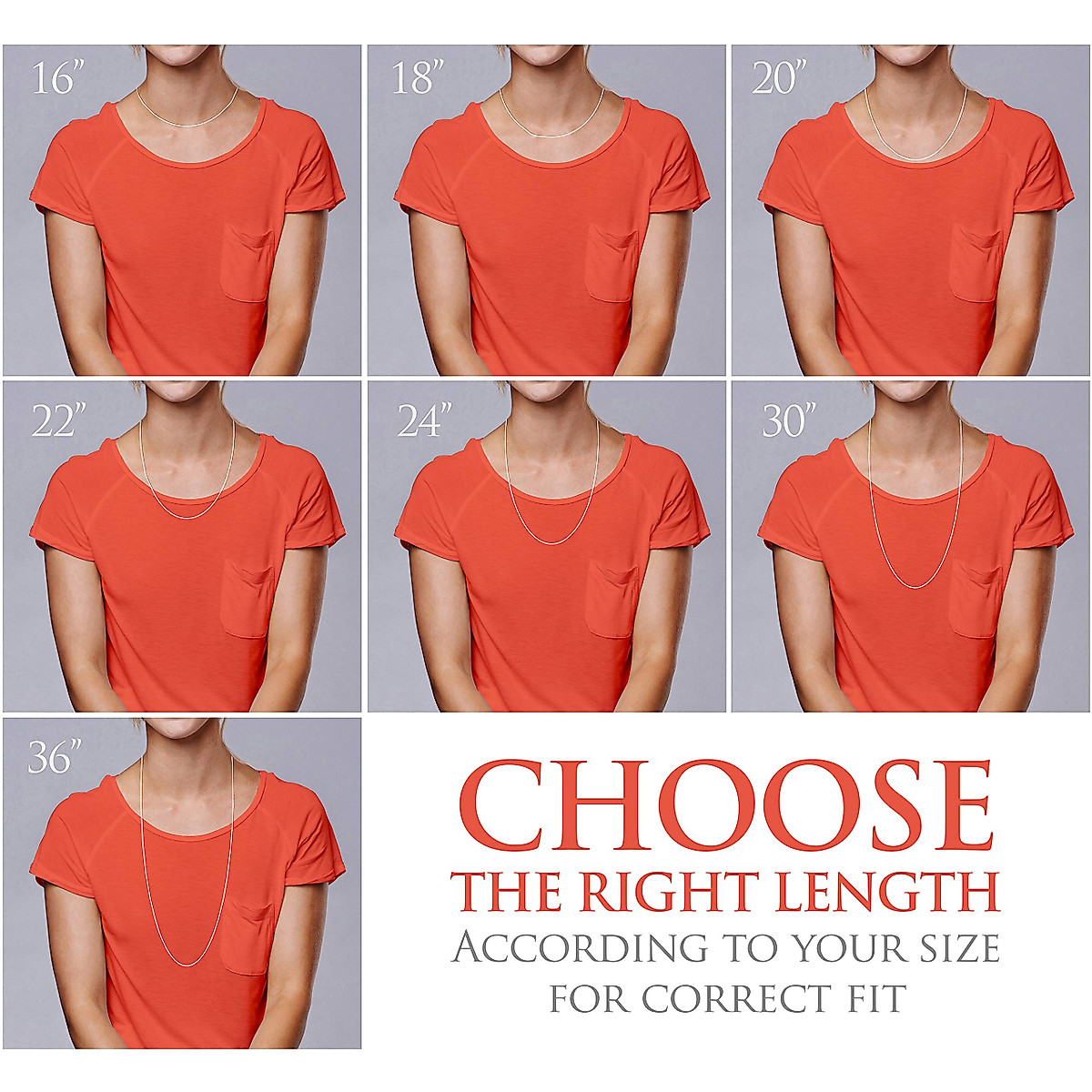 925 Sterling Silver 1MM Box Chain - Nickel Free Italian Necklace for Women Rhodium Plated - Lobster Claw 24 inch