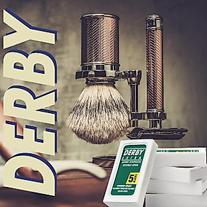 100 "Derby Extra Professional" Double Edge Razor Blades for straight razor