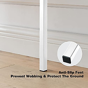 HMOREY 5-Shelf Wood Modern Bookshelf, Open Wall Ladder Bookcase Plant Shelf Vintage Kitchen Shelves Storage, Farmhouse Heavy Duty Display Shelf Wide Modern Open Book Case