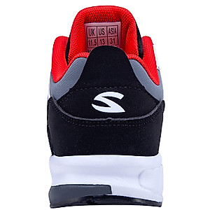 V VICROAD Toddler Kid Breathable Outdoor Hiking Sneakers Grey/Red Athletic Running Shoe Size 9 for Boys Girls