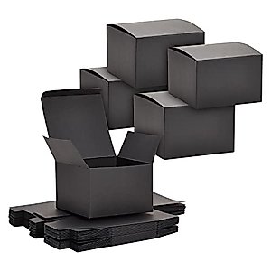 Juvale 30 Pack Black 6x6x4 Gift Boxes with Lids for Presents, Birthday Themed Party Favors, Groomsmen, Bridesmaid Proposal