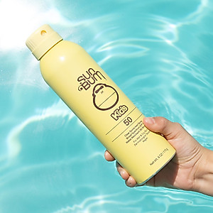 Sun Bum Kids SPF 50 Sunscreen Clear Body Spray | Broad Spectrum Water-Resistant Sunblock with Vitamin E | Wet or Dry Skin Application | Hawaii 104 Act Compliant (Octinoxate & Oxybenzone Free) | 6 oz