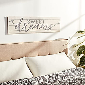 Kindred Hearts 40"x10" Sweet Dreams Shiplap Wall Sign, Grey