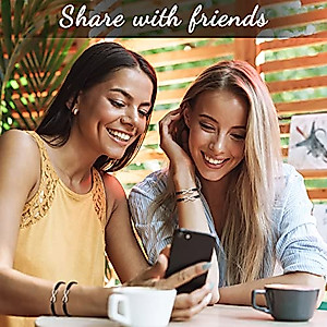 Sureio 24 Pcs Adjustable Matching Couples Bracelets Infinity Rope Bracelets Handmade Braided Friendship Bracelets (Black)