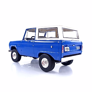 Greenlight 1966 Ford Bronco Blue with Cream Top 26th Annual Woodward Dream Cruise Featured Heritage Vehicle Artisan Collection 1/18 Diecast Model Car