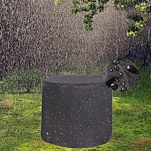 Extra Large Patio Furniture Protector Cover Waterproof 20" D x 20" H, 420D Heavy Duty Oxford Cloth Cover, Garden Furniture Cover Outdoor, Patio Table Cover Round for Lawn, Deck, Backyard