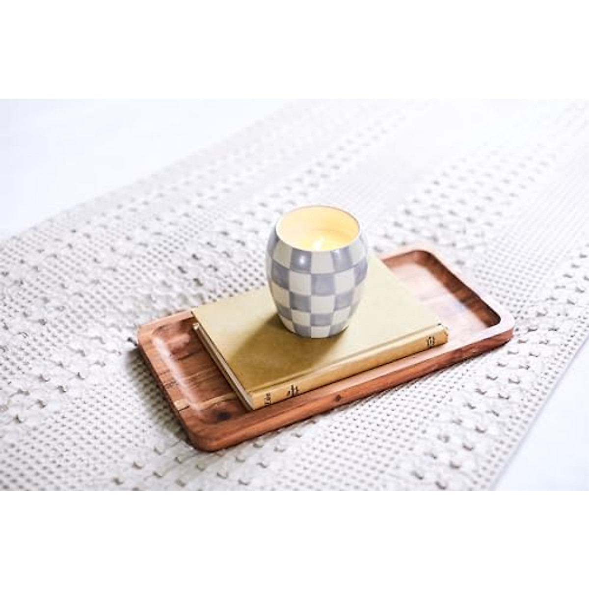 Paddywax Checkmate Artisan Hand-Poured Scented Candle, 11-Ounce, Cotton + Teak