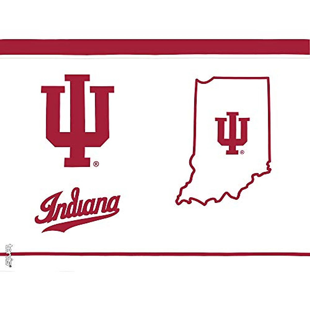 Tervis Made in USA Double Walled Indiana University IU Hoosiers Insulated Tumbler Cup Keeps Drinks Cold & Hot, 16oz, Tradition