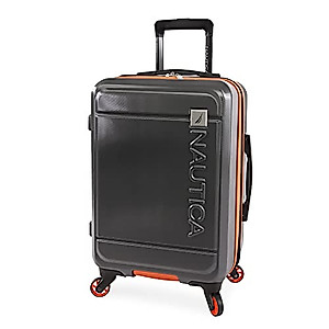 Nautica Roadie 3pc Hardside Luggage Set, Grey/Orange