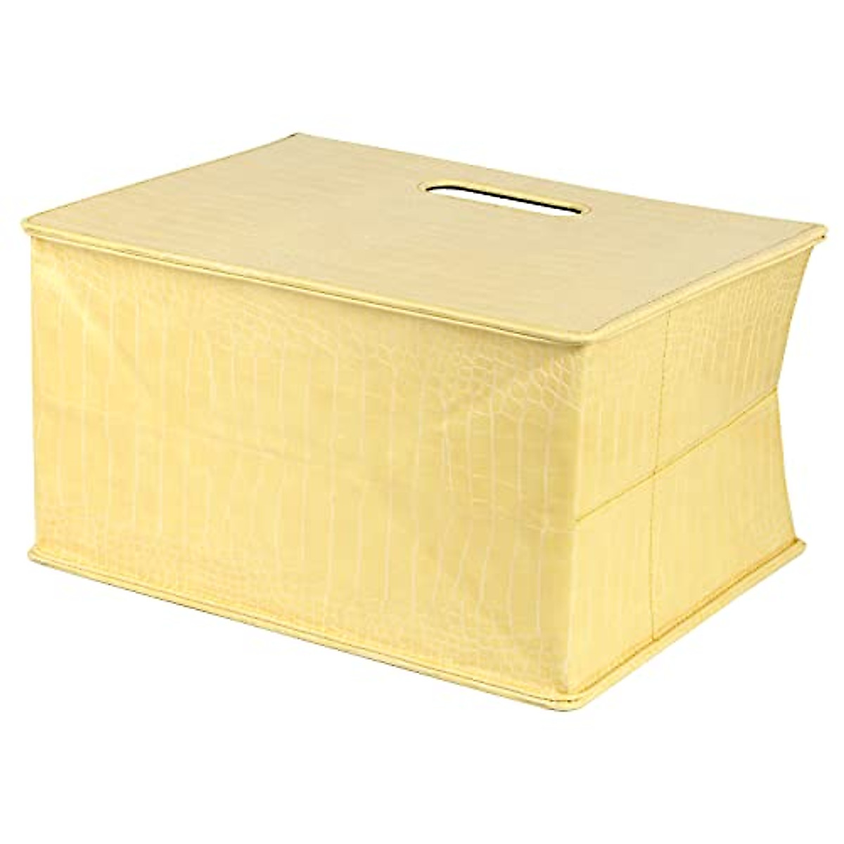 HofferRuffer Magazine Basket Holder, Foldable Magazine Rack, Document File Holder Organizer, File Folder, Newspaper Storage Bin Organizer for Home or Office, Home or Office (Yellow)