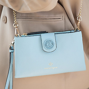 Nanette Lepore Triple Convertible Wallet on a String Ice Blue One Size