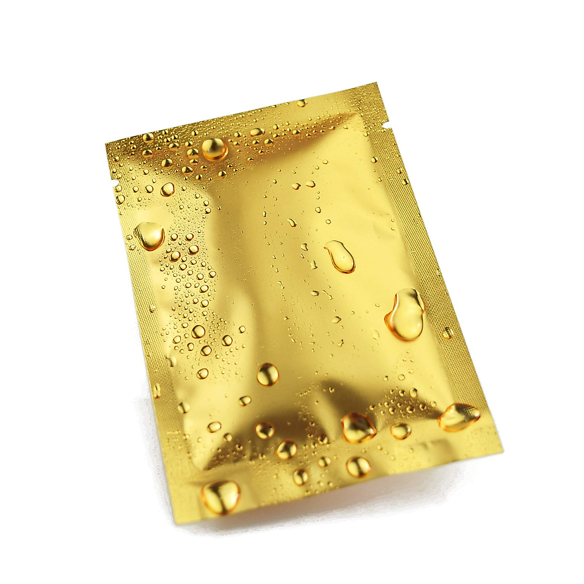 QQ Studio 200 PCS Metallic Mylar Foil Open Top Sealable Bags (7x10cm (2.7x3.9"), Gold)
