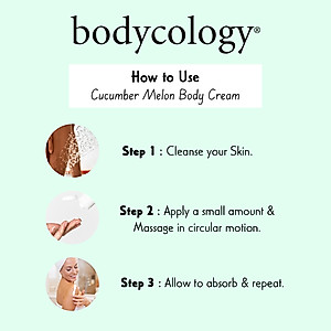 Bodycology Body Cream - Cucumber Melon for Women - 8 oz Body Cream