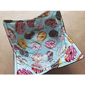 Frosted Donuts Microwave Cozy Sweet Treat Reversible Microwaveable Bowl Holder Doughnut Themed Gifts