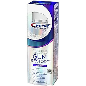 Crest Pro Health Gum Restore Advanced Whitening Toothpaste, 3.7 Oz (104g) - Pack of 2