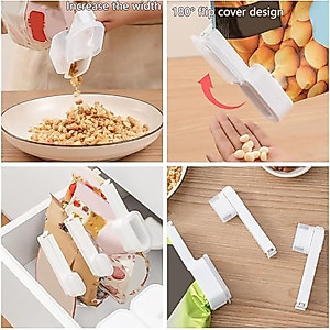 Food Bag Sealing Clip with Pour Spout,Snack Clips That Pour,Chip Bag Clips,Versatile Food Clip with Spout for Cereal, Suitable for Small Particle Food, Liquid,Flour and Baby Food Storage Organizer