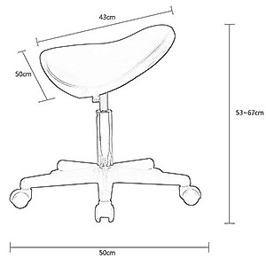 WEIYV- Chairs,Swivel Chairs, Work Chair Rotate Saddle Chair Lifting Master Stool with Roller Home Beauty Haircut Tattoo Artist Work Stool Salon Stool Massage Stool Fashion Choice