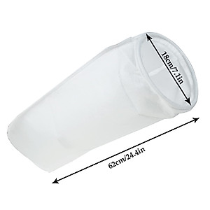 6 Pack Filter Socks 7 Inch Ring by 32 Inch Long 50 Micron Filter Bag, Felt Filter Socks for Aquarium, Industry, Chemical, Water Liquid Filter Bags